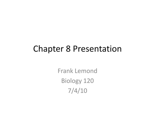Chapter 8 presentation | PPT
