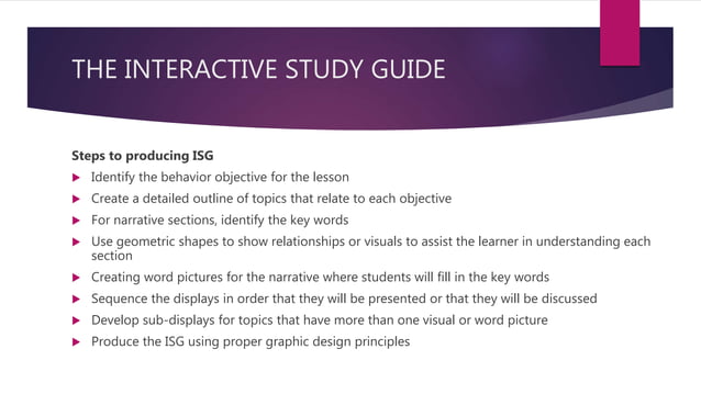 Handouts, Study Guides, and Visuals | PPT