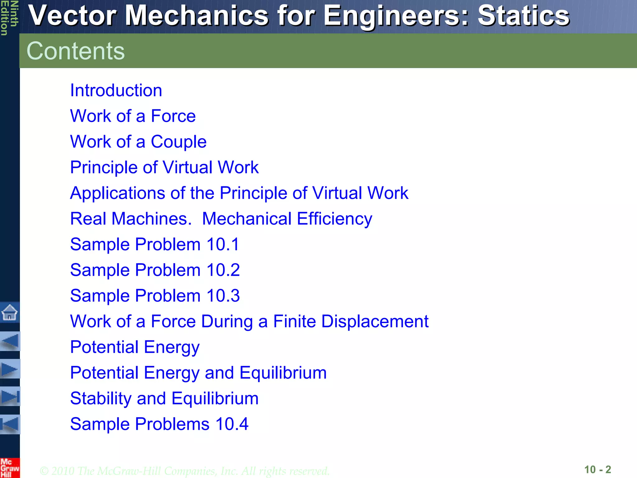 Chapter 8 principle of virtual work | PPT
