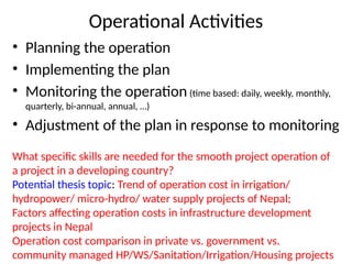 Chapter 8 Project Operation and Maintenance in Developing Countries ...