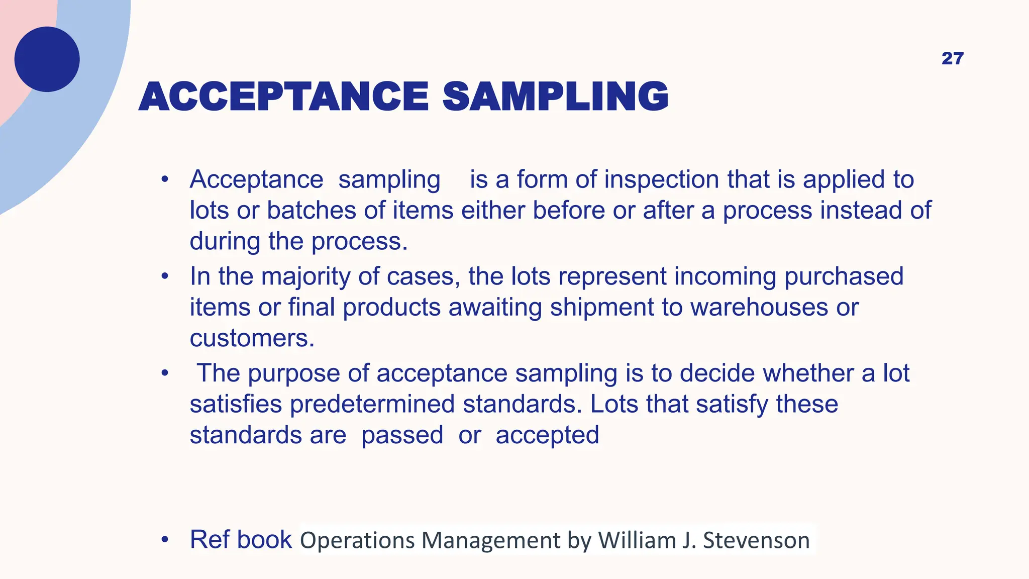 Operation management - Quality assurance in operation | PPTX