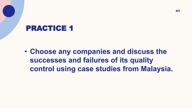 Operation management - Quality assurance in operation | PPTX