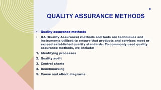 Operation management - Quality assurance in operation | PPTX