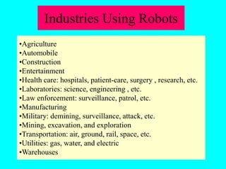 Chapter 8 rebotics | PPTX | Robotics | Technology & Computing