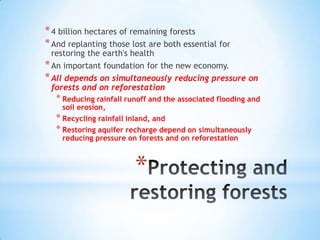 Chapter 8 restoring the earth | PPTX