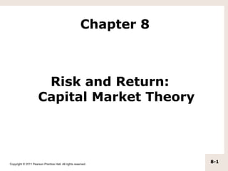 Chapter 8 risk and return | PPT