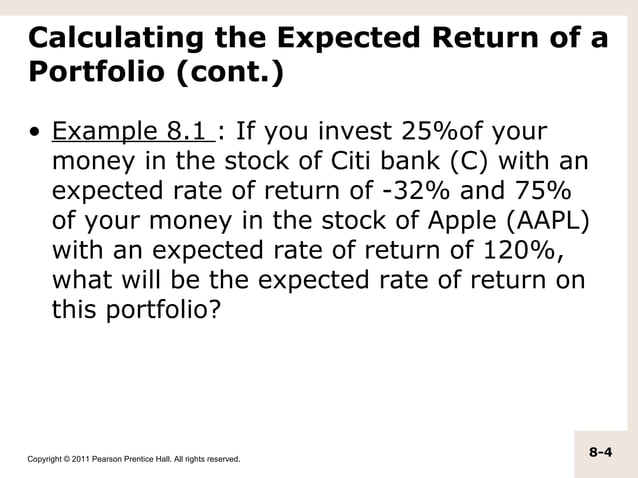 Chapter 8 risk and return | PPT