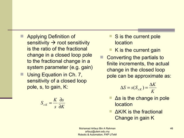 Chapter 8 Root Locus Techniques | PPT | Physics | Science