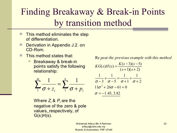 Chapter 8 Root Locus Techniques