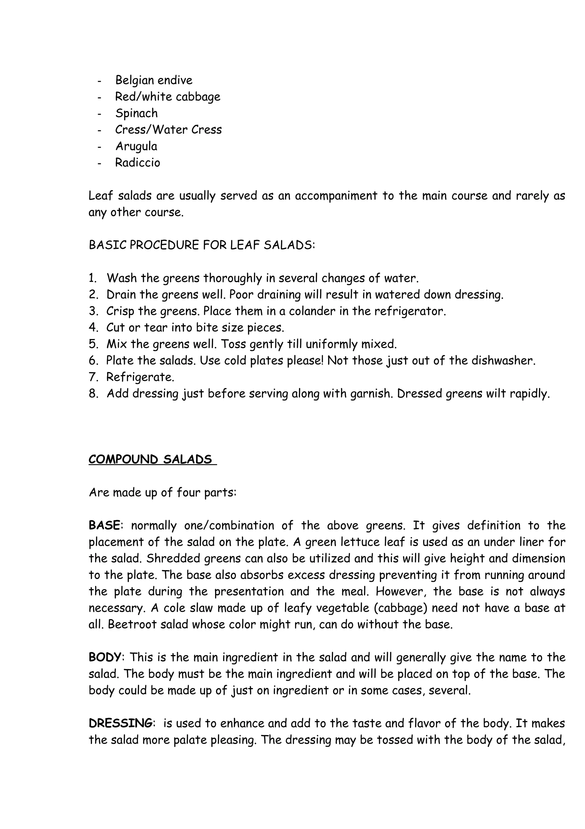 Chapter 8 salads and salad dressings | DOC