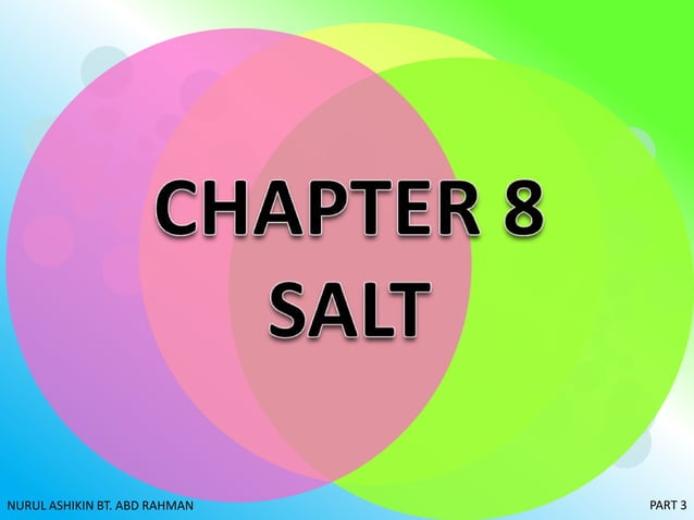 Chapter 8 Salt part 3 | PPT