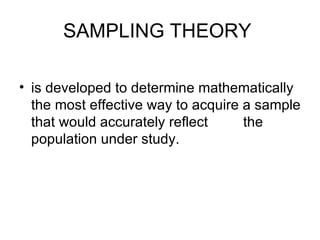 Chapter 8-SAMPLE & SAMPLING TECHNIQUES | PPT