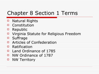 Chapter 8 Section 1 Notes | PPT