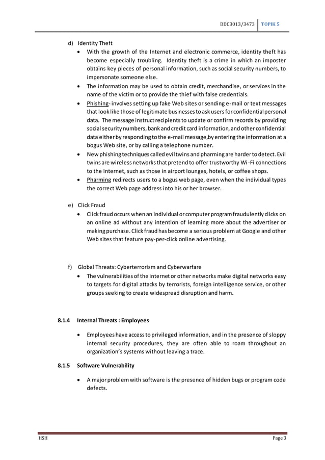 Chapter 8 securing information systems MIS | DOCX | Information and Network Security | Computing