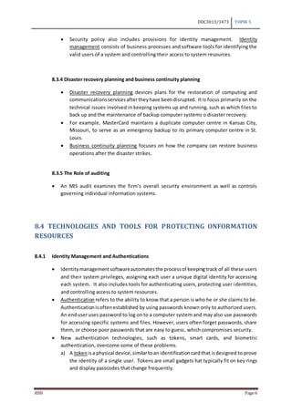 Chapter 8 securing information systems MIS | DOCX