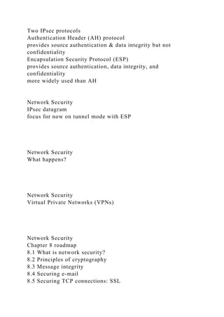 Chapter 8SecurityComputer Networking A Top Down Approach .docx