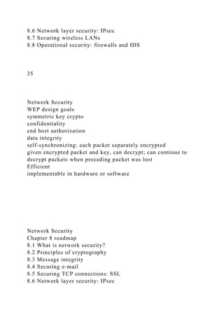 Chapter 8SecurityComputer Networking A Top Down Approach .docx