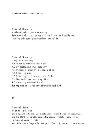 Chapter 8SecurityComputer Networking A Top Down Approach .docx