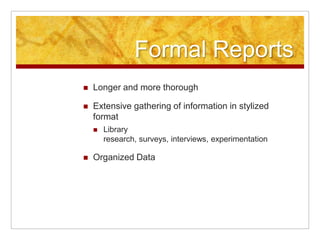 Chapter 8 short reports | PPT