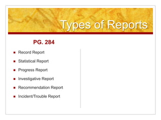 Chapter 8 short reports | PPTX