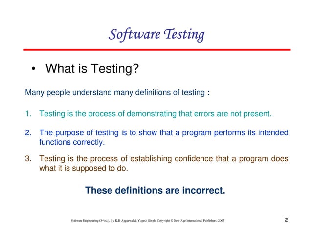 Chapter 8 software testing | PDF | Operating Systems | Computer ...