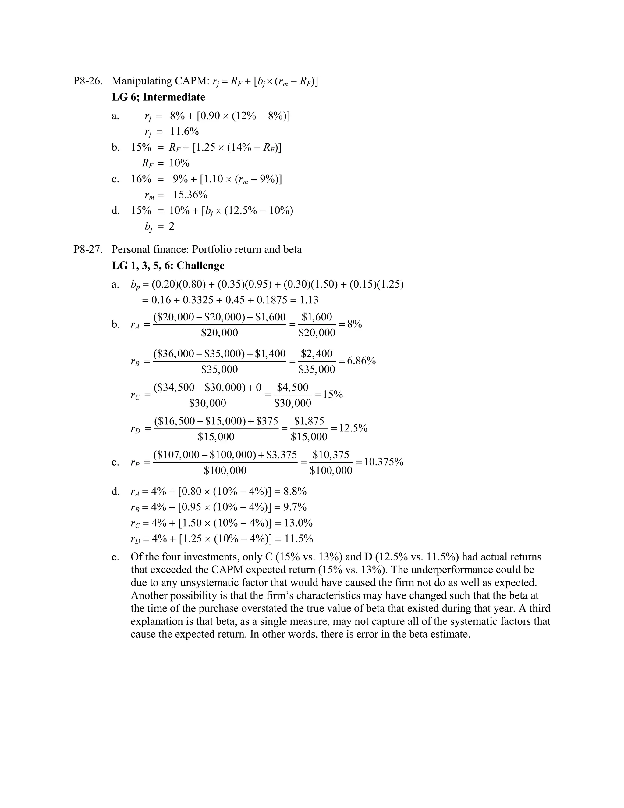 Managerial Finance By Gitman Chapter 8 solutions | PDF