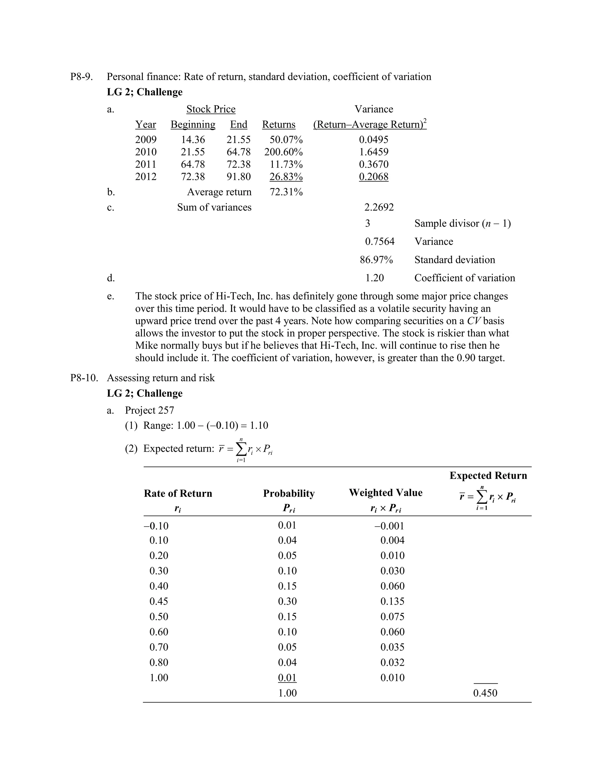 Managerial Finance By Gitman Chapter 8 solutions | PDF