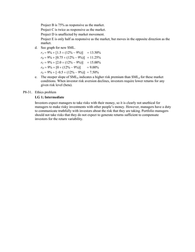 Managerial Finance By Gitman Chapter 8 solutions | PDF