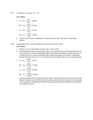 Managerial Finance By Gitman Chapter 8 solutions | PDF