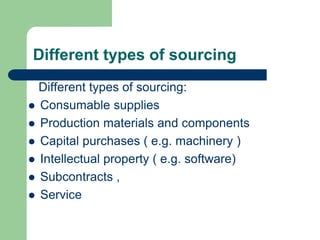 Chapter 8 sourcing strategies and relationships | PPTX