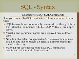 chapter 8 SQL.ppt | Databases | Computer Software and Applications