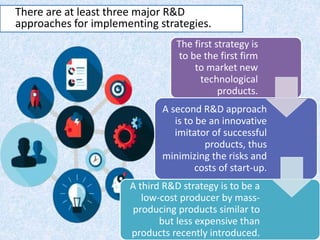STRATEGIC MANAGEMENTCH8: IMPLEMENTING STRATEGIES : MARKETING, FINANCE ...