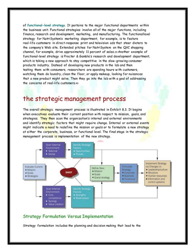 STRATEGY FORMULATION AND IMPLEMENTATION | PDF