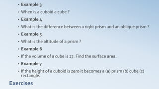 C8: Surface Area and Volume | PPTX