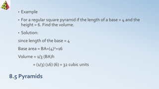 C8: Surface Area and Volume | PPTX