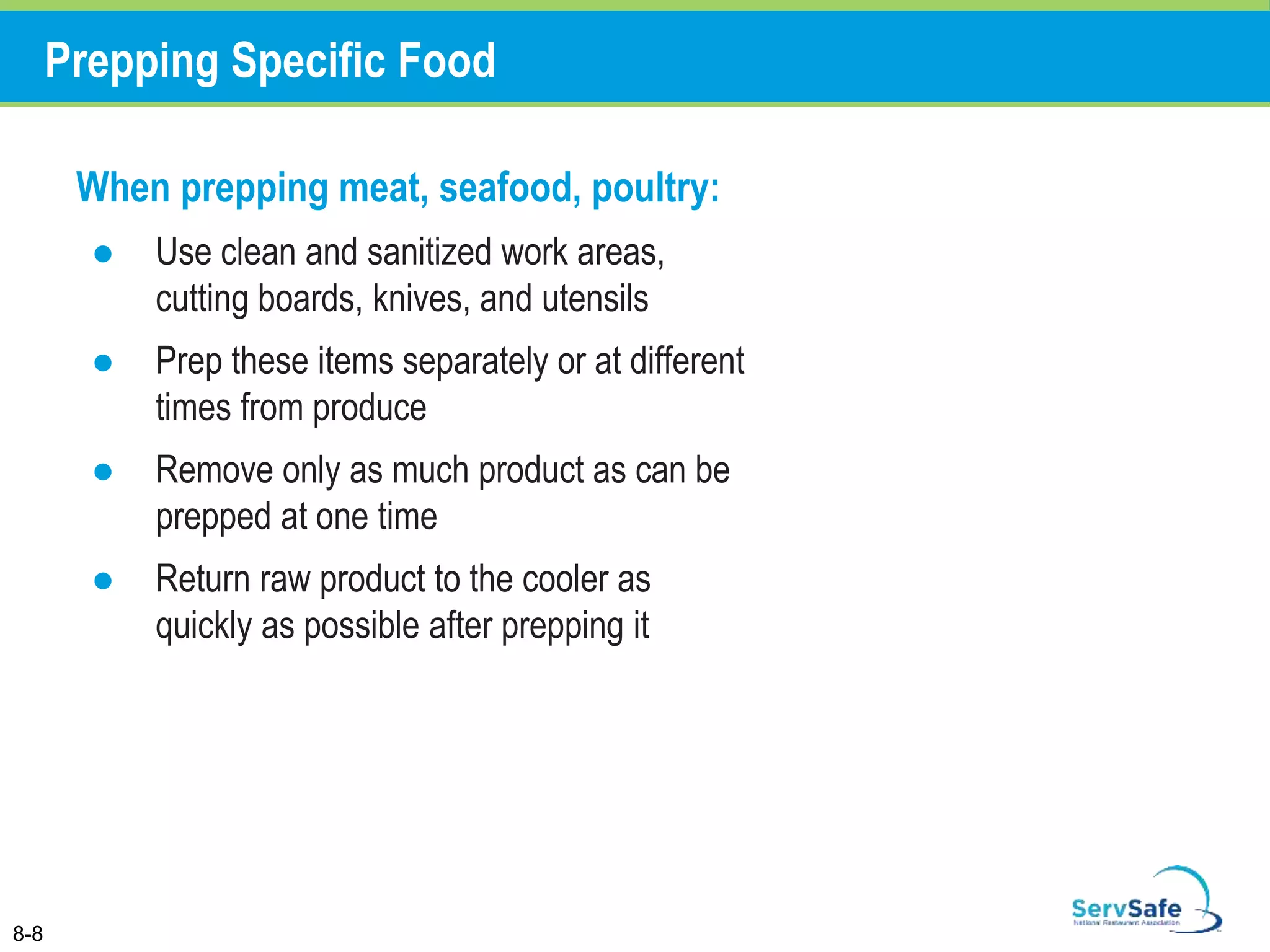 Chapter 8 The Flow of Food Preparation | PPTX