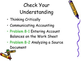 Chapter 8 the six column work sheet | PPT