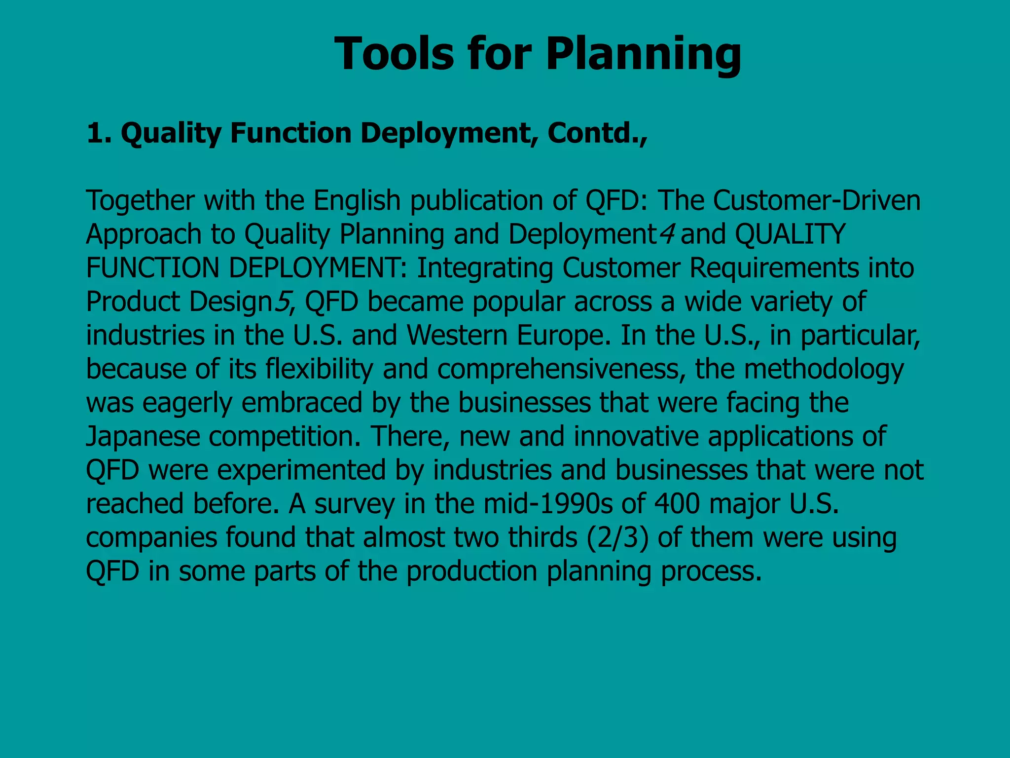 Tools and Techniques for Quality Management | PPT