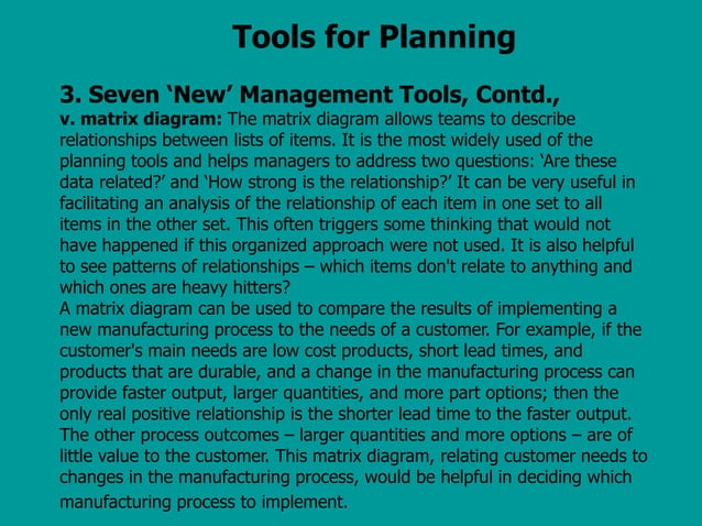 Tools And Techniques For Quality Management Ppt