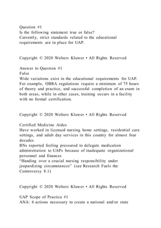 Chapter 8 Unlicensed Assistive Personnel and the Registere | DOCX