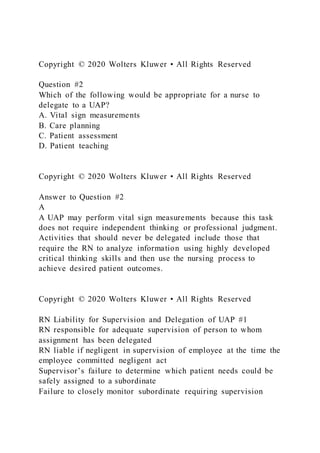 Chapter 8 Unlicensed Assistive Personnel and the Registere | DOCX