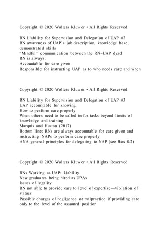 Chapter 8 Unlicensed Assistive Personnel and the Registere | DOCX