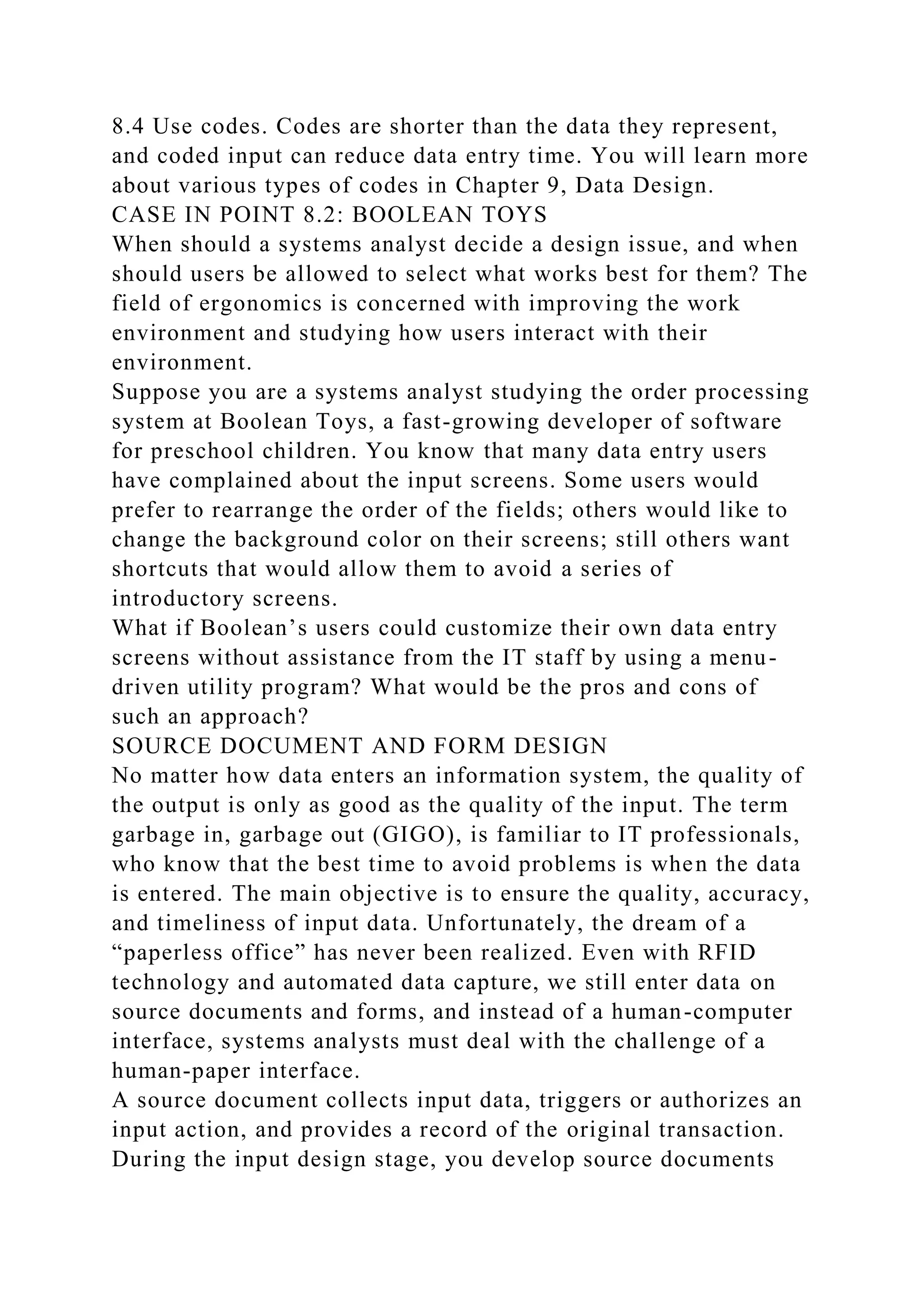 CHAPTER 8 User InterfaceDesignChapter 8 is the first of thre.docx | Operating Systems | Computer ...