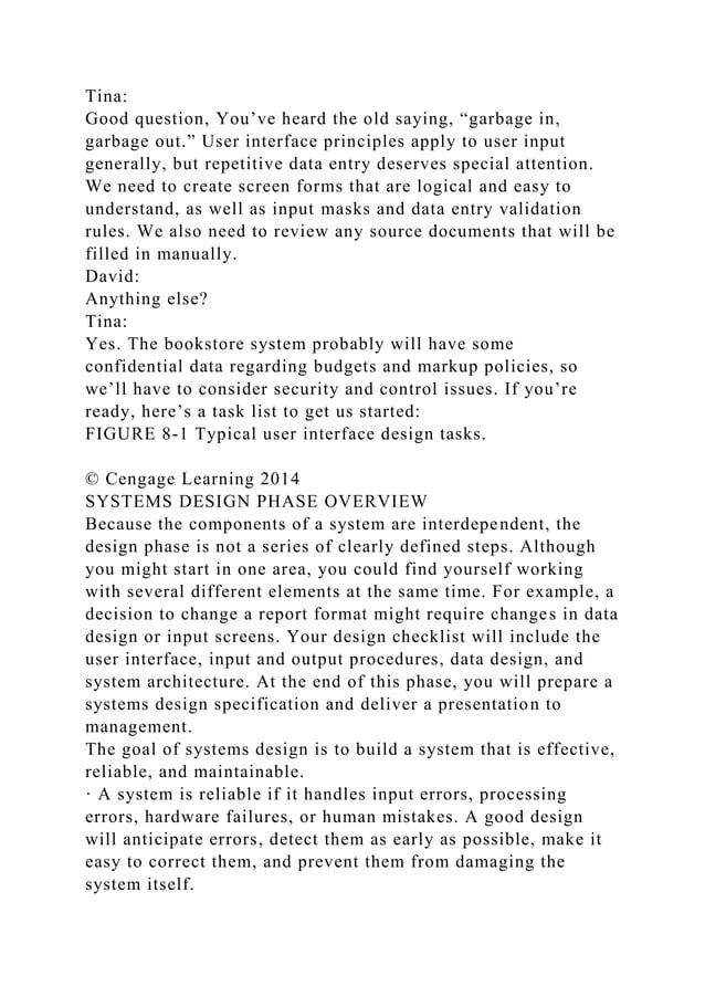 CHAPTER 8 User InterfaceDesignChapter 8 is the first of thre.docx | Operating Systems | Computer ...