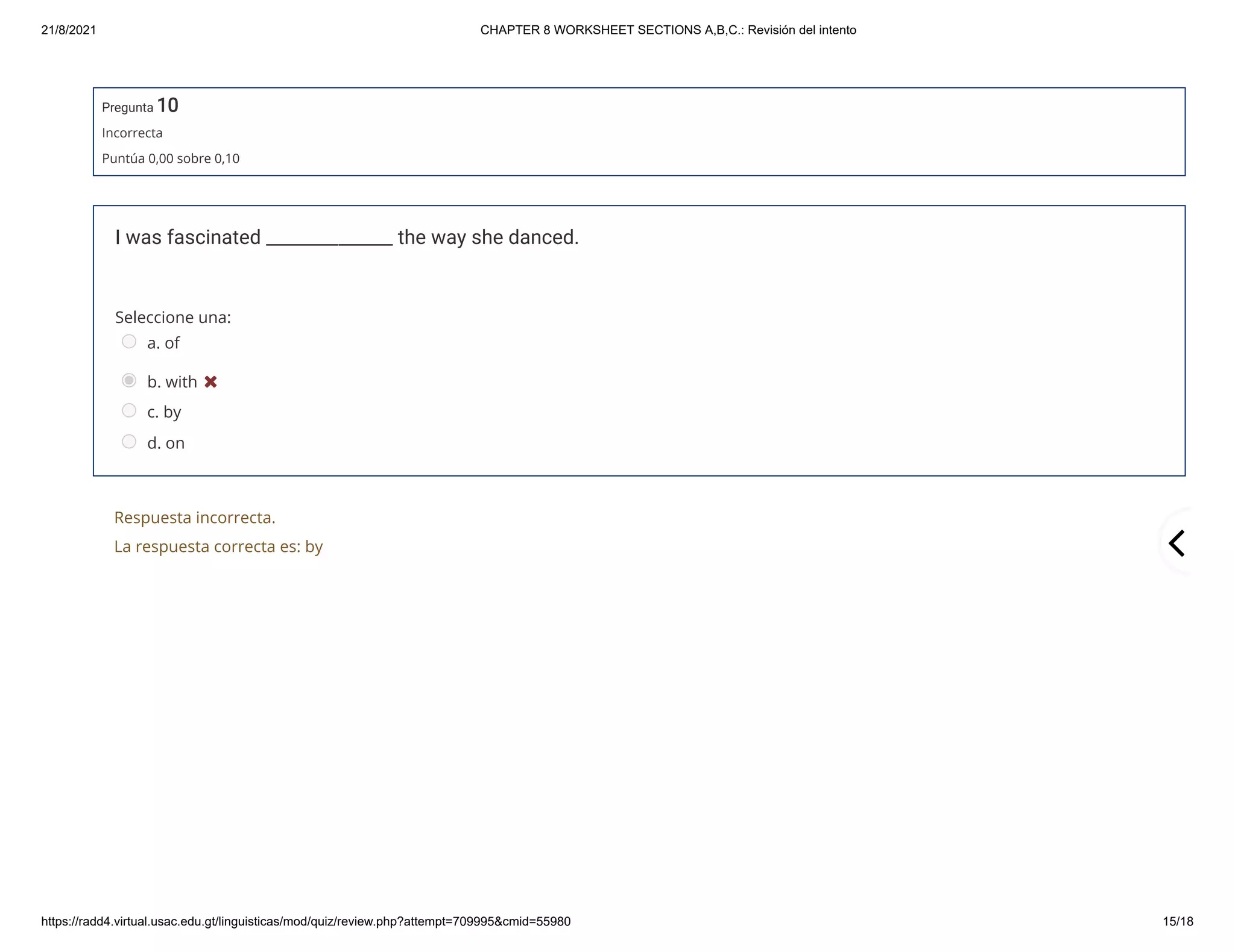 Chapter 8 worksheet sections a,b,c. revisión del intento | PPT