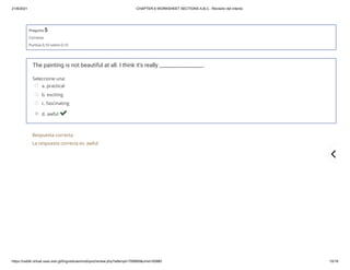 Chapter 8 worksheet sections a,b,c. revisión del intento | PPT