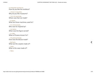 Chapter 8 worksheet sections a,b,c. revisión del intento | PPT