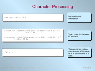 Chapter 9 - Characters and Strings | PPT