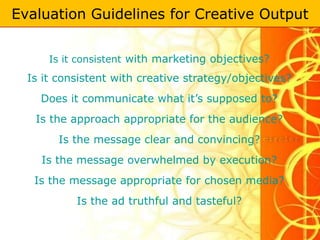 Creative Strategy: Implementation and Evaluation | PPTX
