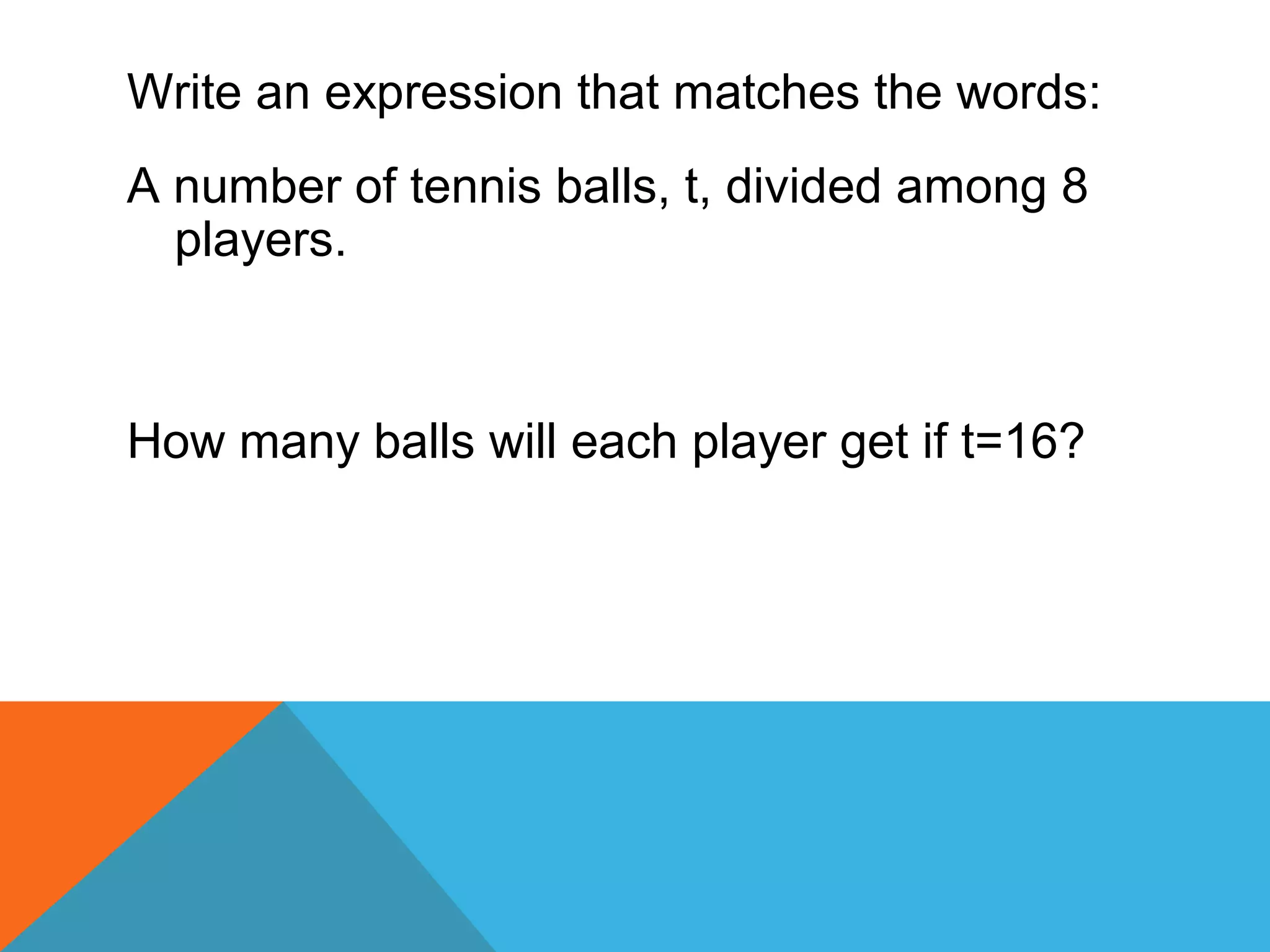 Equations, Expressions, Variables | PPT